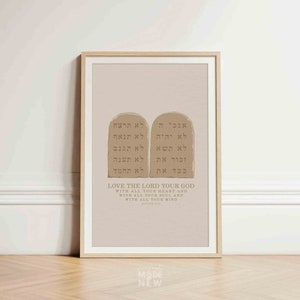 Ten Commandments DIGITAL DOWNLOAD, Jesus Commandment Bible Sketches ...