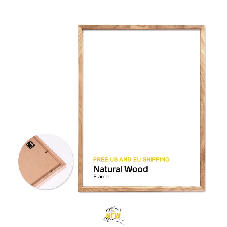 Thin Natural Wood Frame, Oak Wooden Frame, Simple Frame, Photo Picture ...