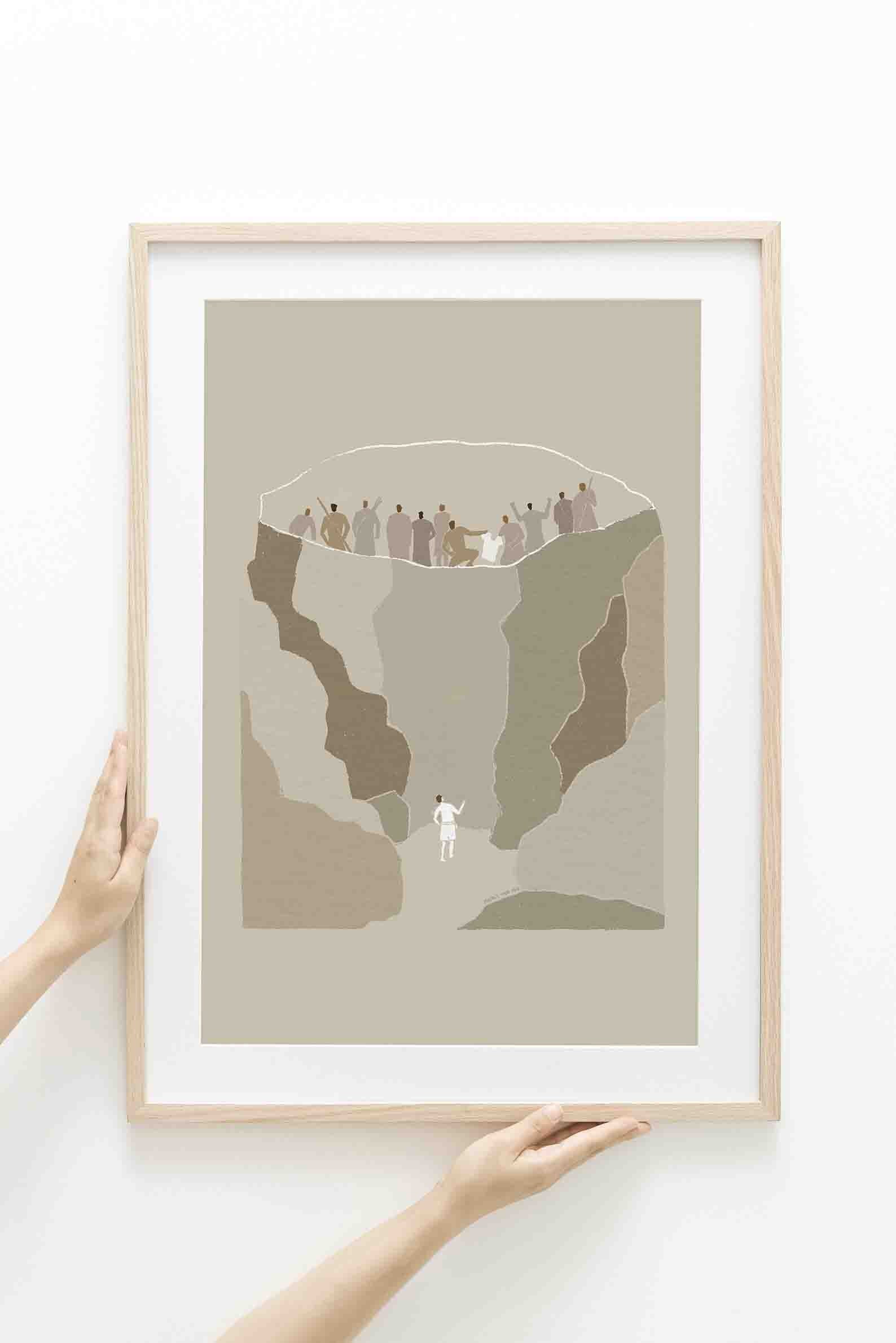 Joseph Thrown Into the Pit DIGITAL DOWNLOAD, Christian Bible Art Modern ...