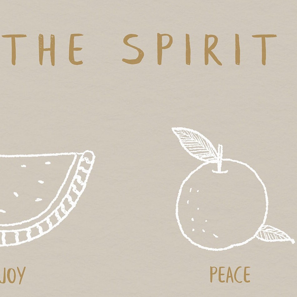 Fruit of the Spirit DIGITAL DOWNLOAD, Love Joy Peace, Christian Bible ...