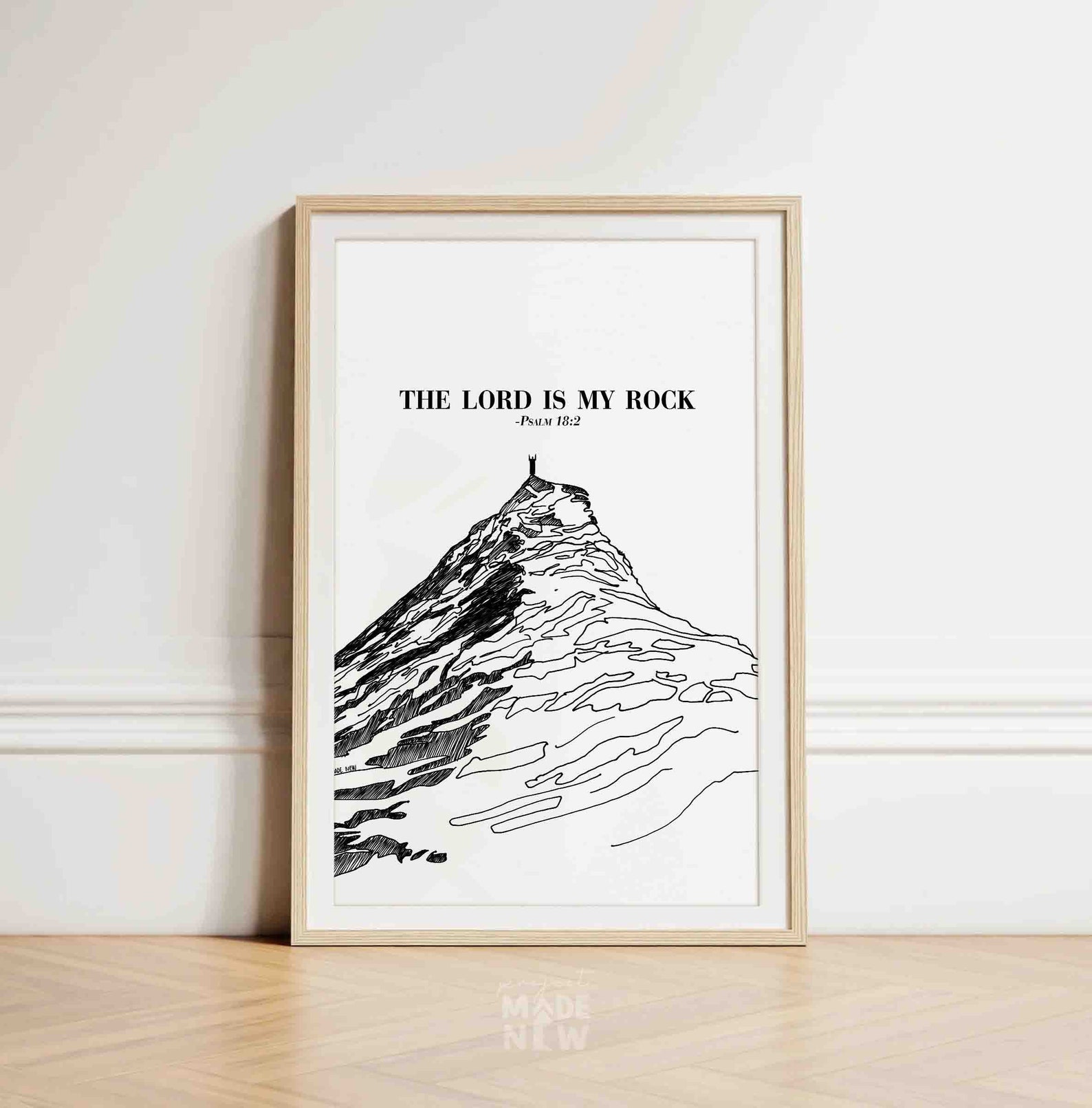 The LORD is My Rock DIGITAL DOWNLOAD, Psalm 18:2 Christian Modern ...