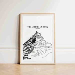 The LORD is My Rock DIGITAL DOWNLOAD, Psalm 18:2 Christian Modern ...