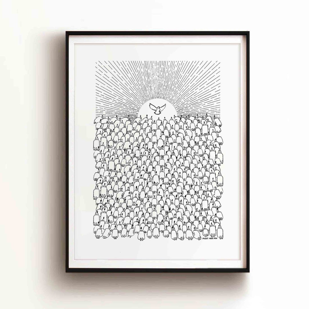 Pentecost Holy Spirit DIGITAL DOWNLOAD Christian Bible Art Modern ...