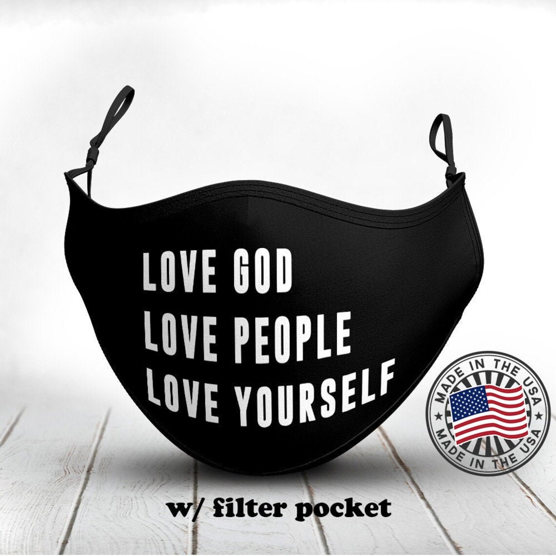 Love God Love People Bible Verse Mask Washable Face Masks W/ | Etsy