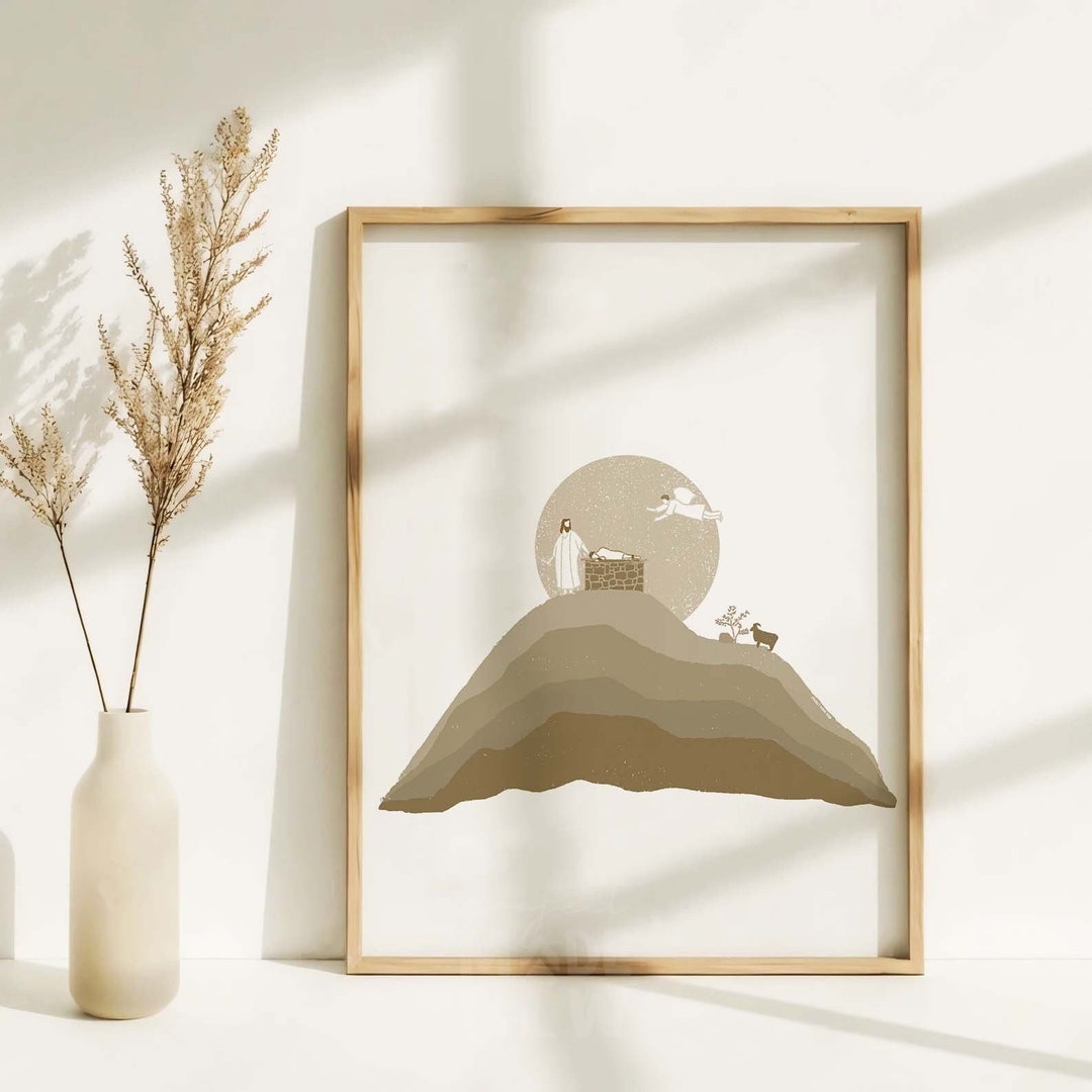 Abraham Sacrifices Isaac DIGITAL DOWNLOAD, Christian Modern Art ...