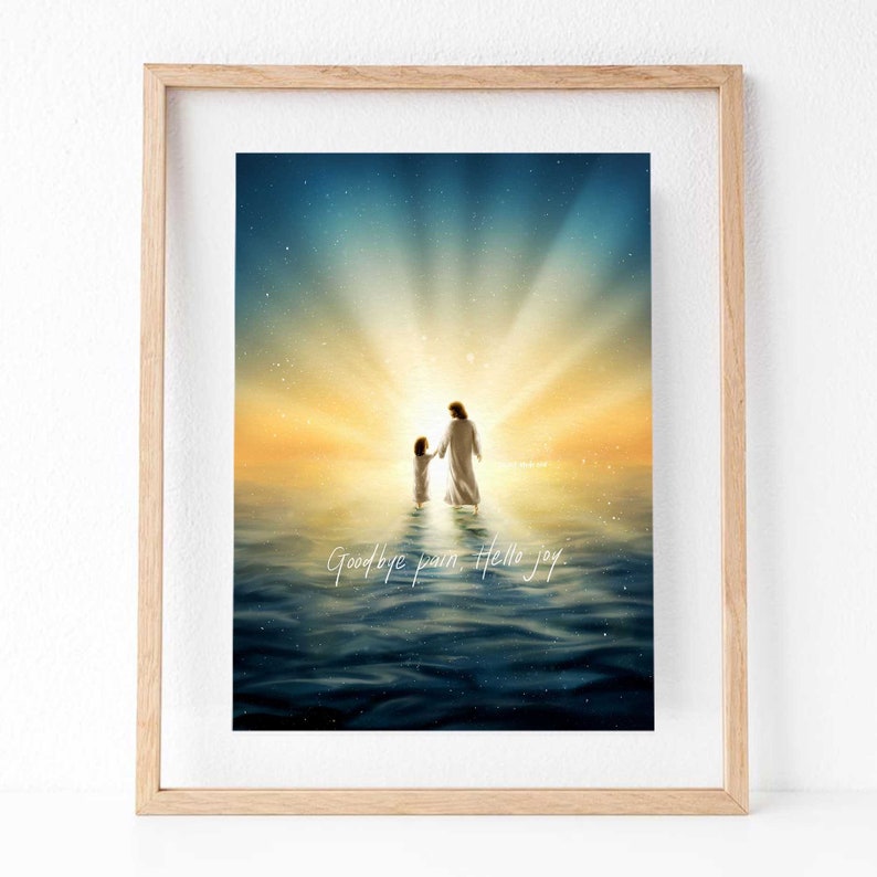 Christian DIGITAL DOWNLOAD PRINTABLE, Jesus Horizon Painting Art, Bible ...