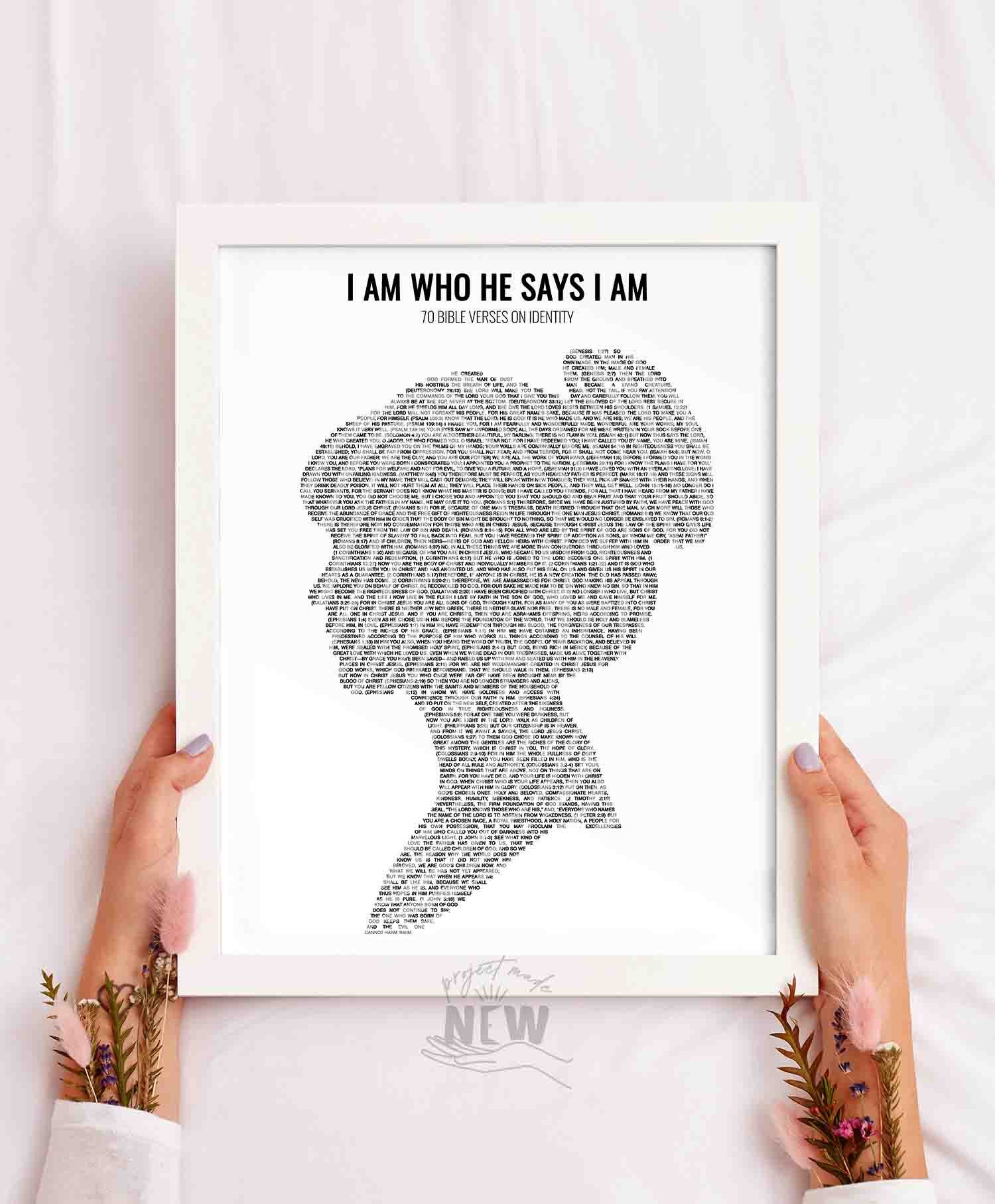 Christian Woman Fingerprint 70 Bible Verses on Identity, Christ, Bible ...