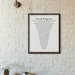 I Am Who He Says I Am Scripture Art, Reminder Poster, Christian ...