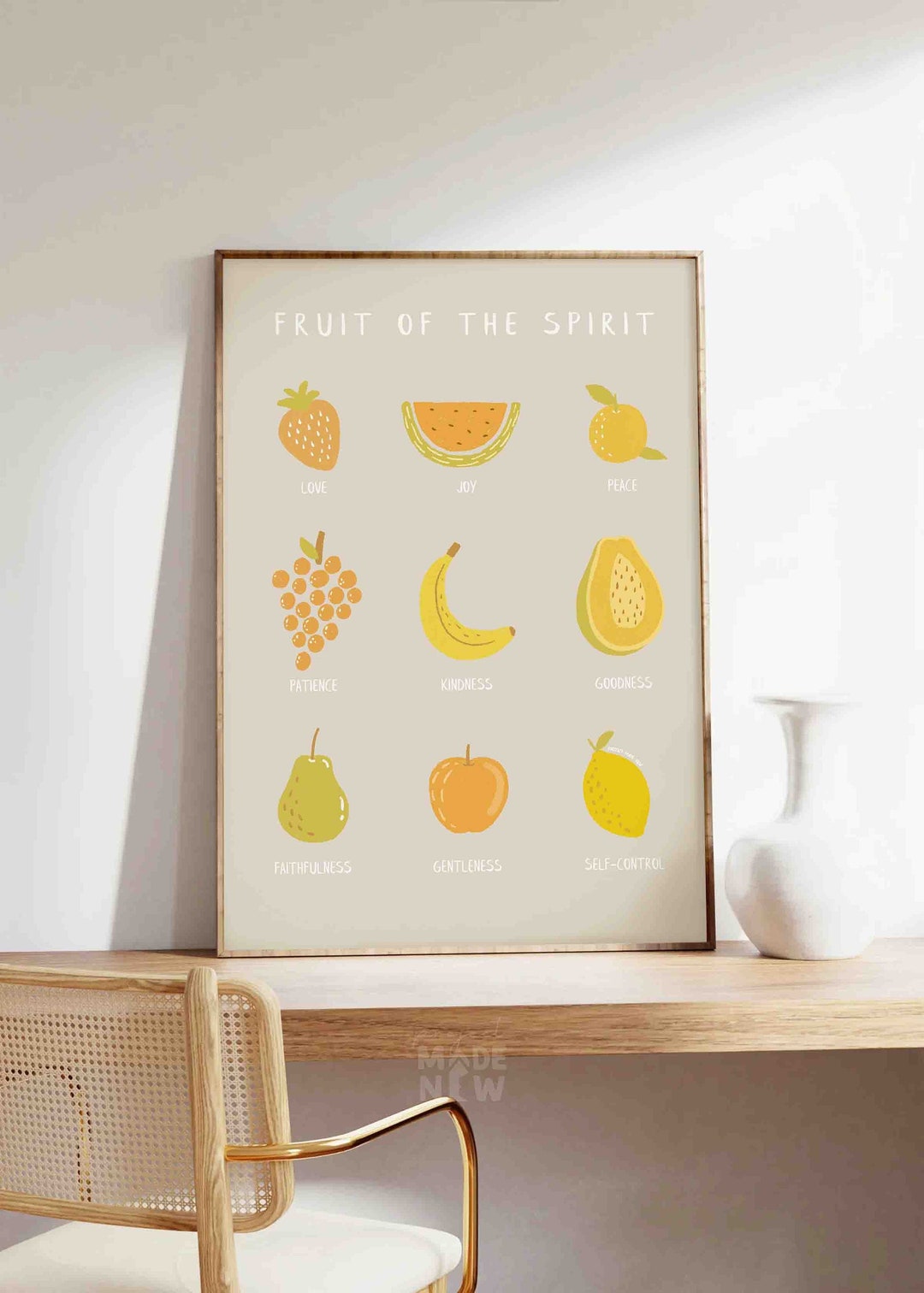 Fruit of the Spirit DIGITAL DOWNLOAD, Love Joy Peace, Christian Bible ...