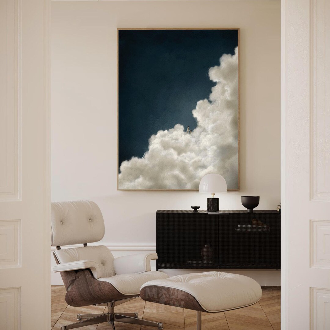 Abstract Cloud Heaven Art FRAMED PRINT, Modern Christian Wall Art ...