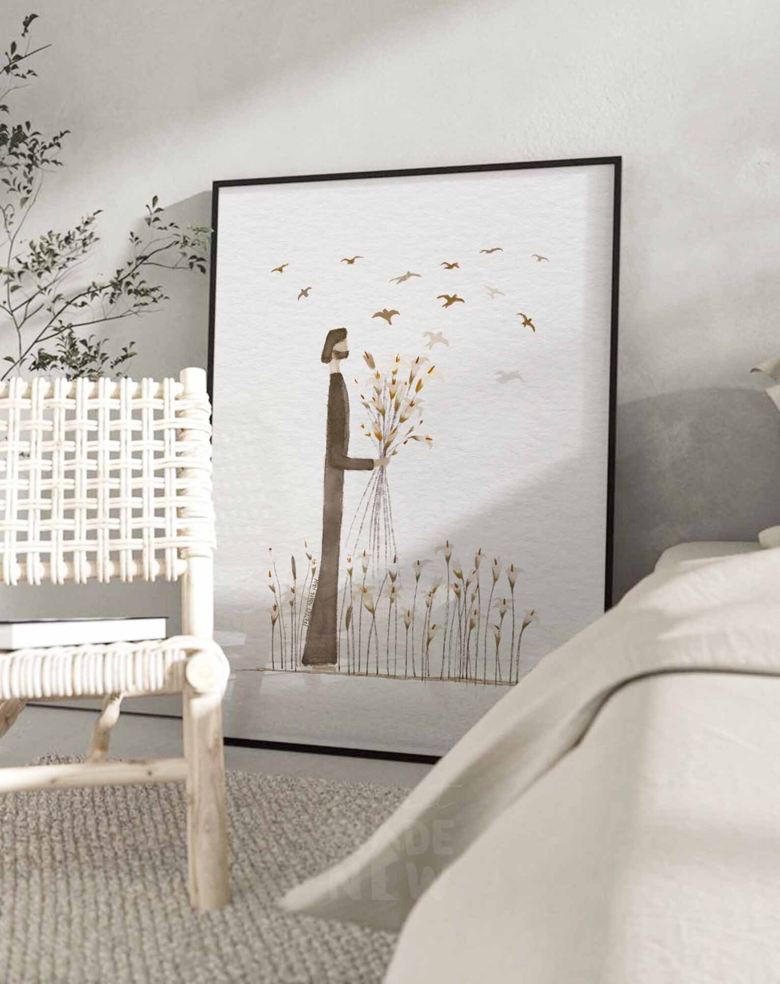 Lilies of the Field Birds in the Air DIGITAL DOWNLOAD, Christian Modern ...