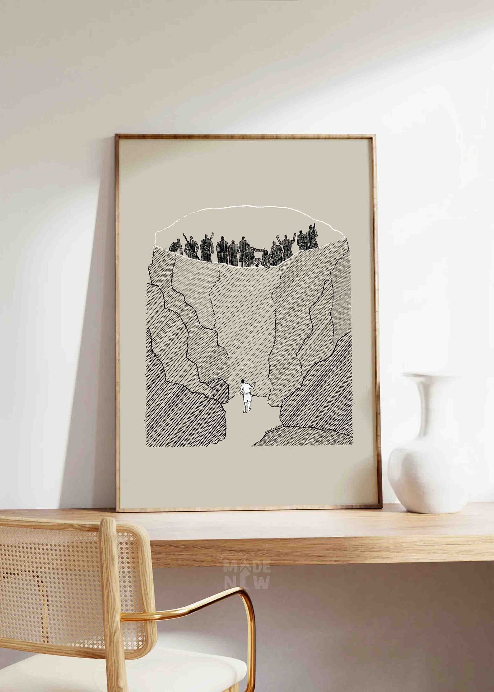 Joseph Thrown Into the Pit DIGITAL DOWNLOAD, Christian Bible Art Modern ...