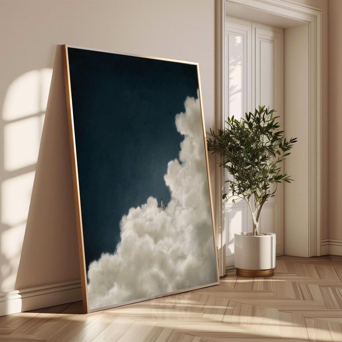 Abstract Cloud Heaven Art FRAMED PRINT, Modern Christian Wall Art ...