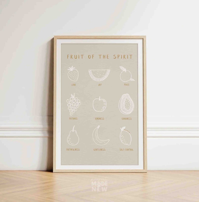 Fruit of the Spirit DIGITAL DOWNLOAD, Love Joy Peace, Christian Bible ...