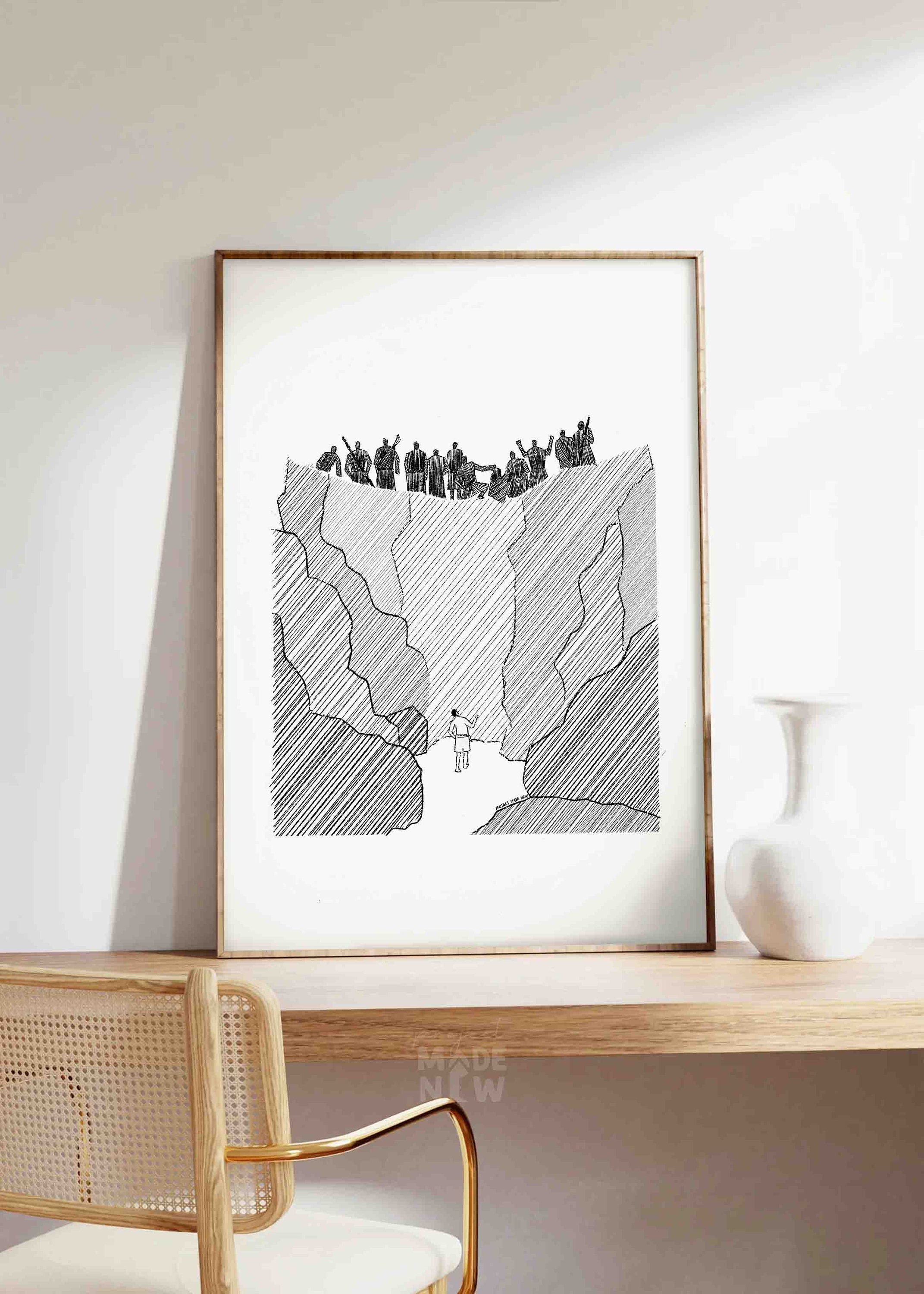 Joseph Thrown Into the Pit DIGITAL DOWNLOAD, Christian Minimalist Bible ...