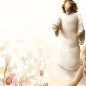 Woman Running to Jesus, Christian DIGITAL DOWNLOAD Printable Painting ...