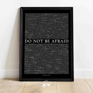 Do Not Be Afraid Bible Verses on Fear DIGITAL DOWNLOAD Christian Wall ...