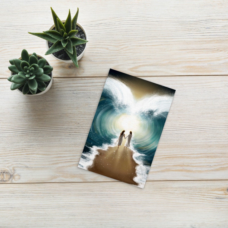 Way Maker Jesus Red Sea Painting Jesus and Woman Print - Etsy