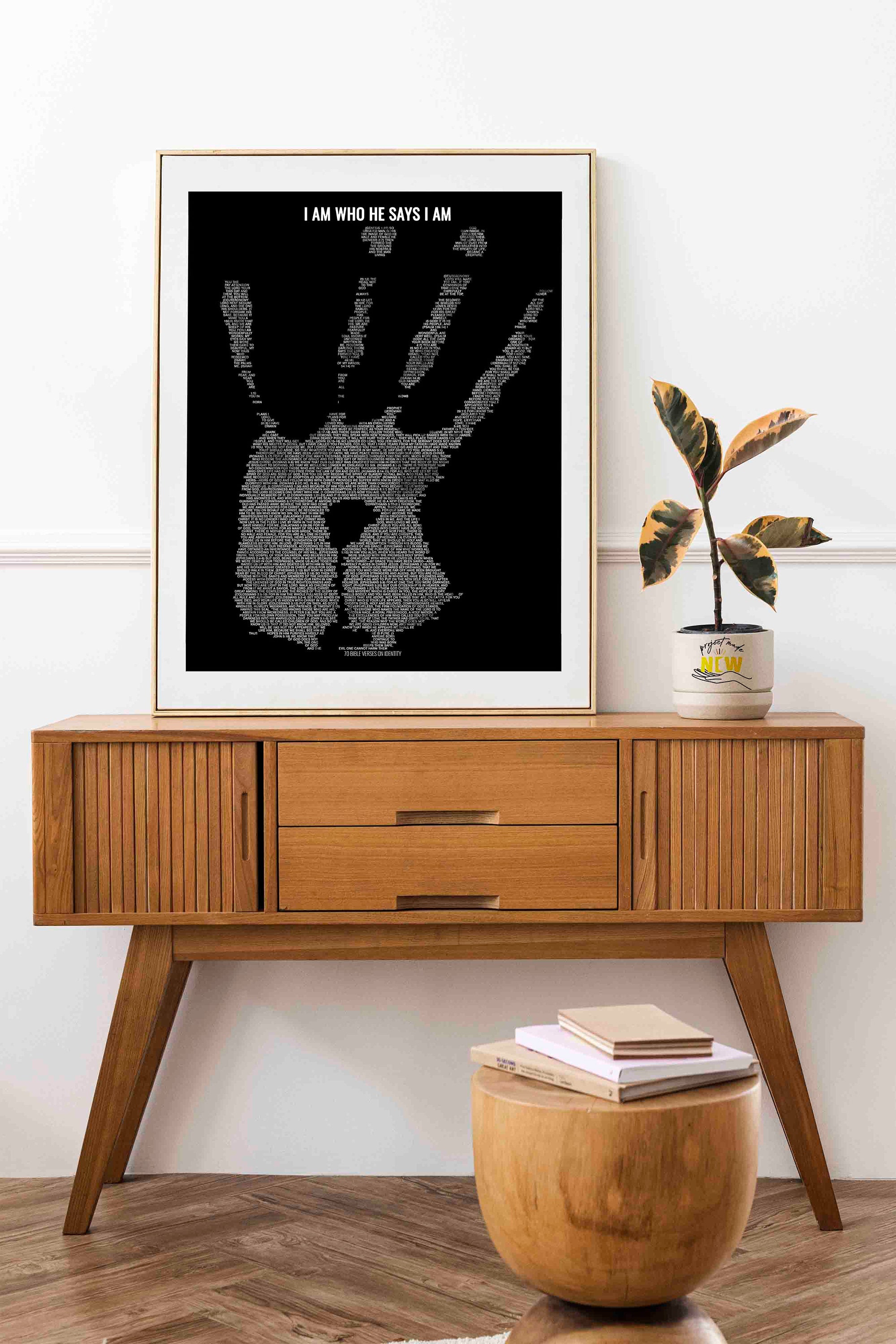 Handprint Bible Art 70 Bible Verses on Identity Baptism - Etsy