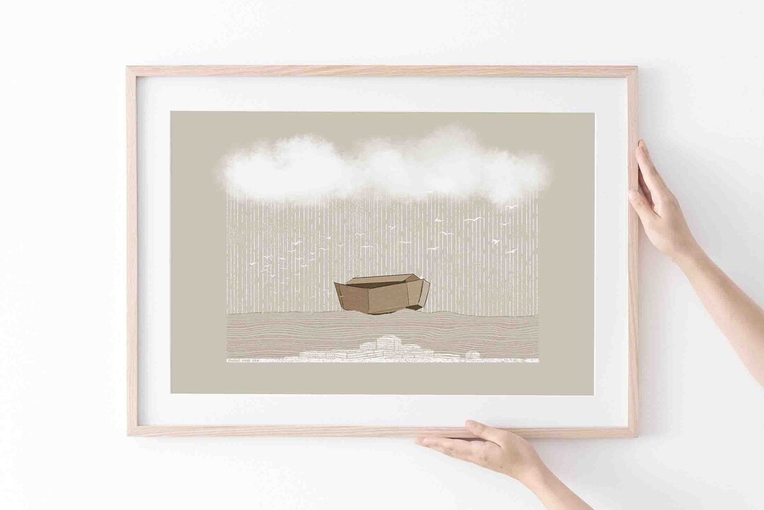 Noah's Ark and the Flood DIGITAL DOWNLOAD, Bible Printable Wall Art ...