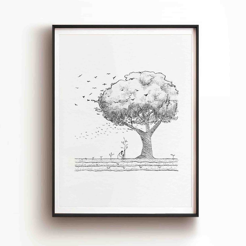 Parable of the Mustard Seed DIGITAL DOWNLOAD Jesus Bible Art - Etsy