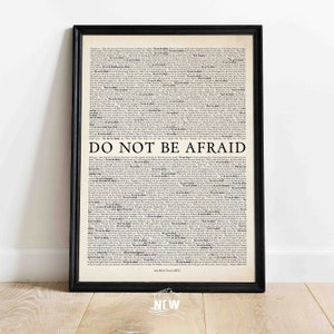 Do Not Be Afraid Bible Verses on Fear DIGITAL DOWNLOAD Christian Wall ...
