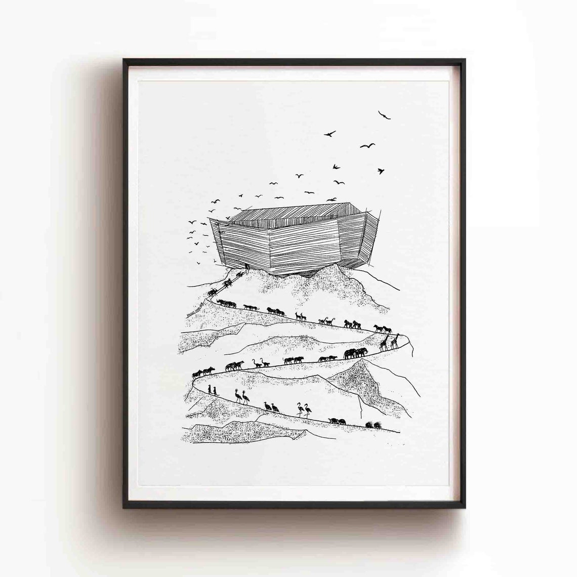 Noah's Ark DIGITAL DOWNLOAD Jesus Bible Printable Wall - Etsy