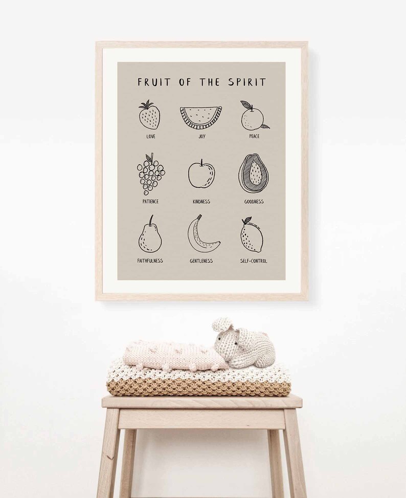 Fruit of the Spirit DIGITAL DOWNLOAD, Love Joy Peace, Christian Bible ...