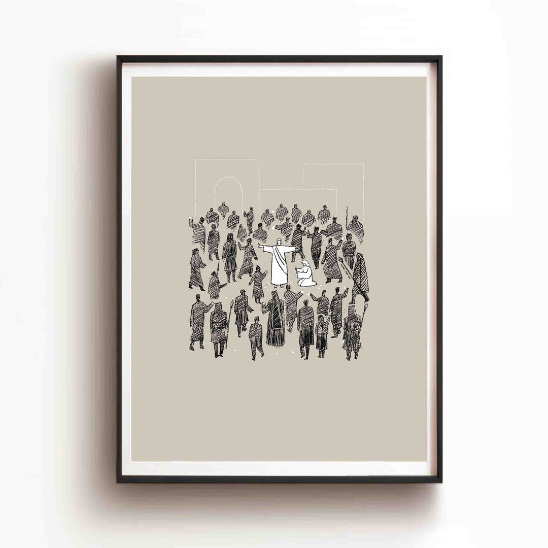 Cast the First Stone DIGITAL DOWNLOAD, Jesus Saves a Sinful Woman Bible ...