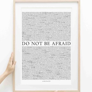 Do Not Be Afraid 104 Bible Verses on Fear, Christian Scripture Wall ...