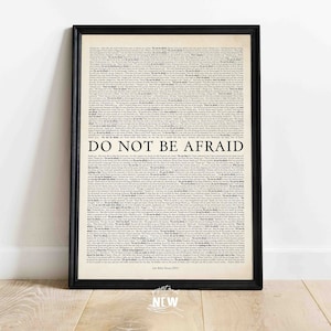 Do Not Be Afraid 104 Bible Verses on Fear, Christian Scripture Wall ...