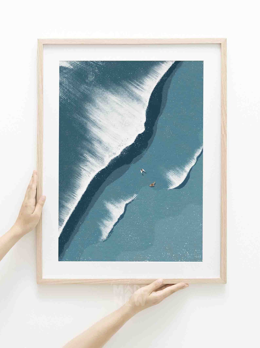 Jesus and Peter Walk on Water DIGITAL DOWNLOAD, Bible Art, Christian ...