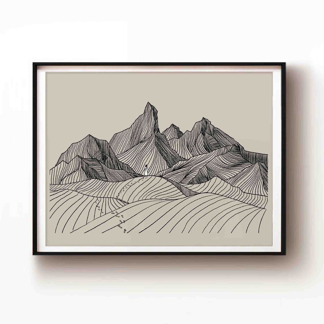 Jesus in the Wilderness DIGITAL DOWNLOAD, Christian Bible Art, Modern ...