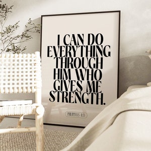 Christian Wall Art Set of 3 DIGITAL DOWNLOAD, Philippians 4 13 ...