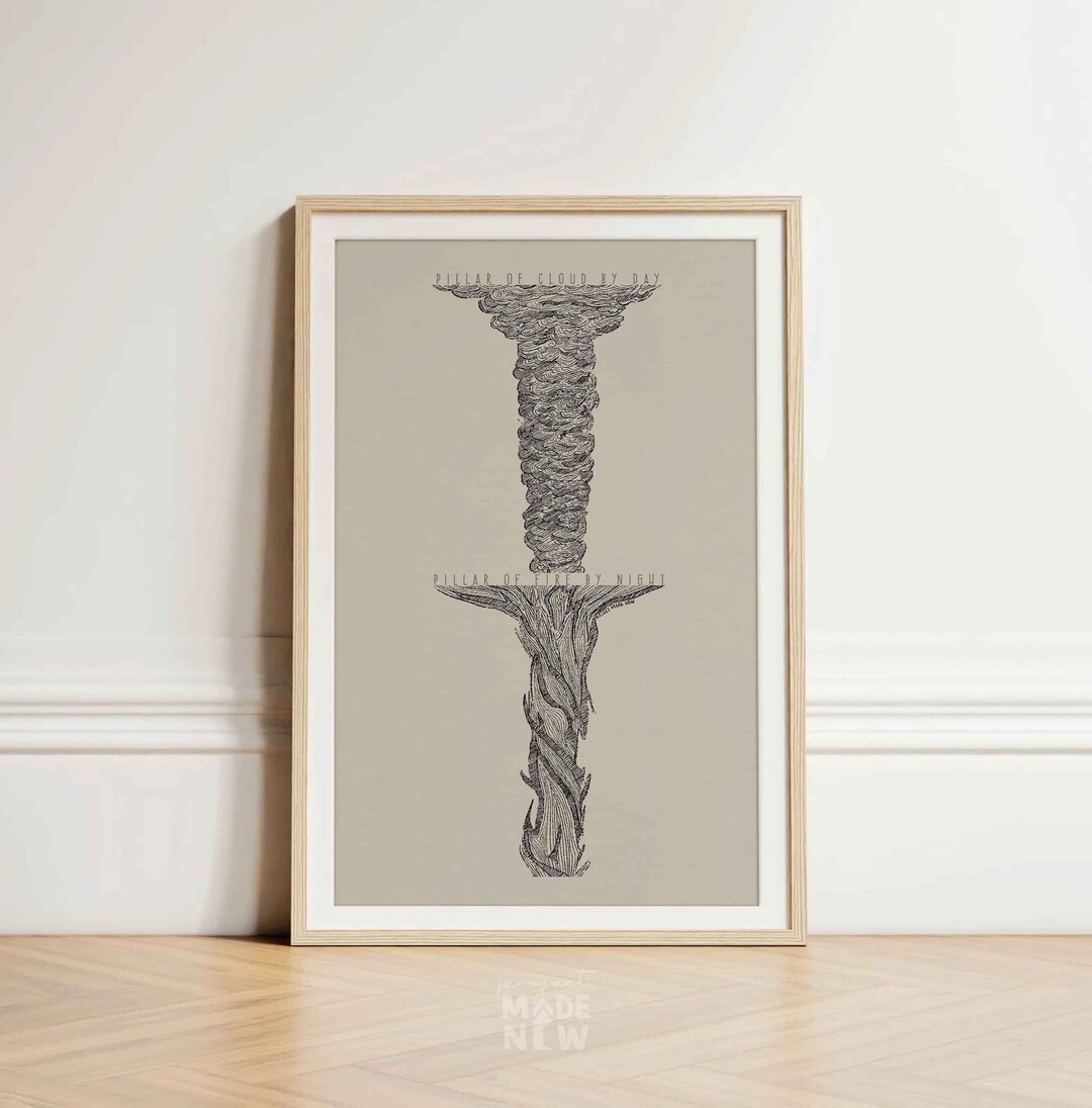 Pillars of Cloud and Fire DIGITAL DOWNLOAD, Bible Sketches, Christian ...