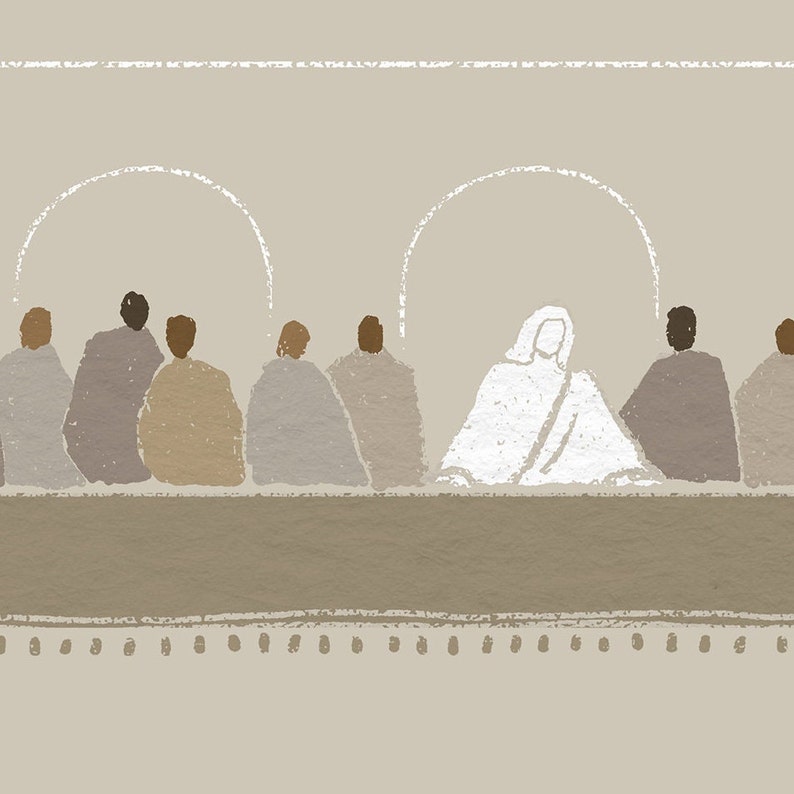 Jesus Last Supper DIGITAL DOWNLOAD Bible Art Passover Meal - Etsy