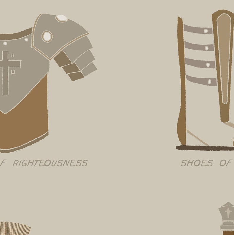 Armor of God DIGITAL DOWNLOAD, Jesus Christian Wall Art, Bible Sketches ...