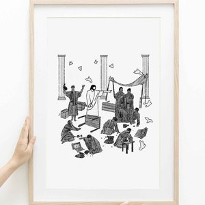 Jesus Flipping Table DIGITAL DOWNLOAD, Jesus at the Temple Christian ...