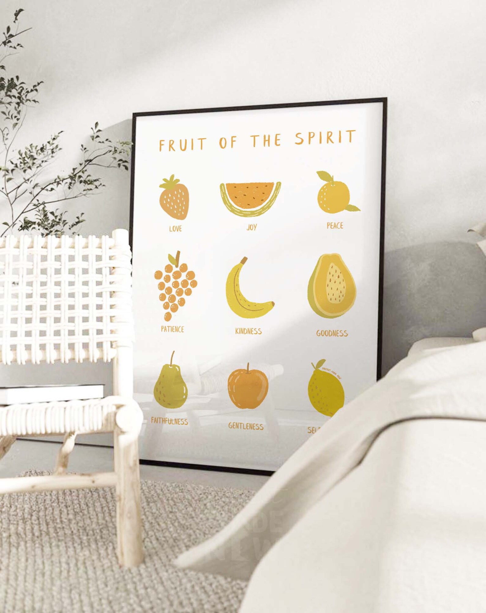 Fruit of the Spirit DIGITAL DOWNLOAD, Love Joy Peace, Christian Bible ...