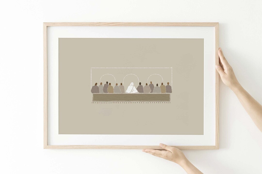 Jesus Last Supper POSTER PRINT, Christian Bible Art Passover Meal ...