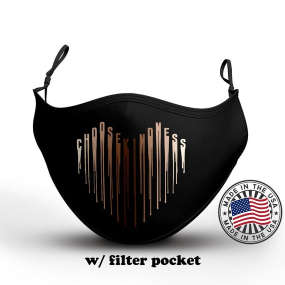 Choose Kindness Mask BLM Mask Cotton Face Mask w/ Filter | Etsy