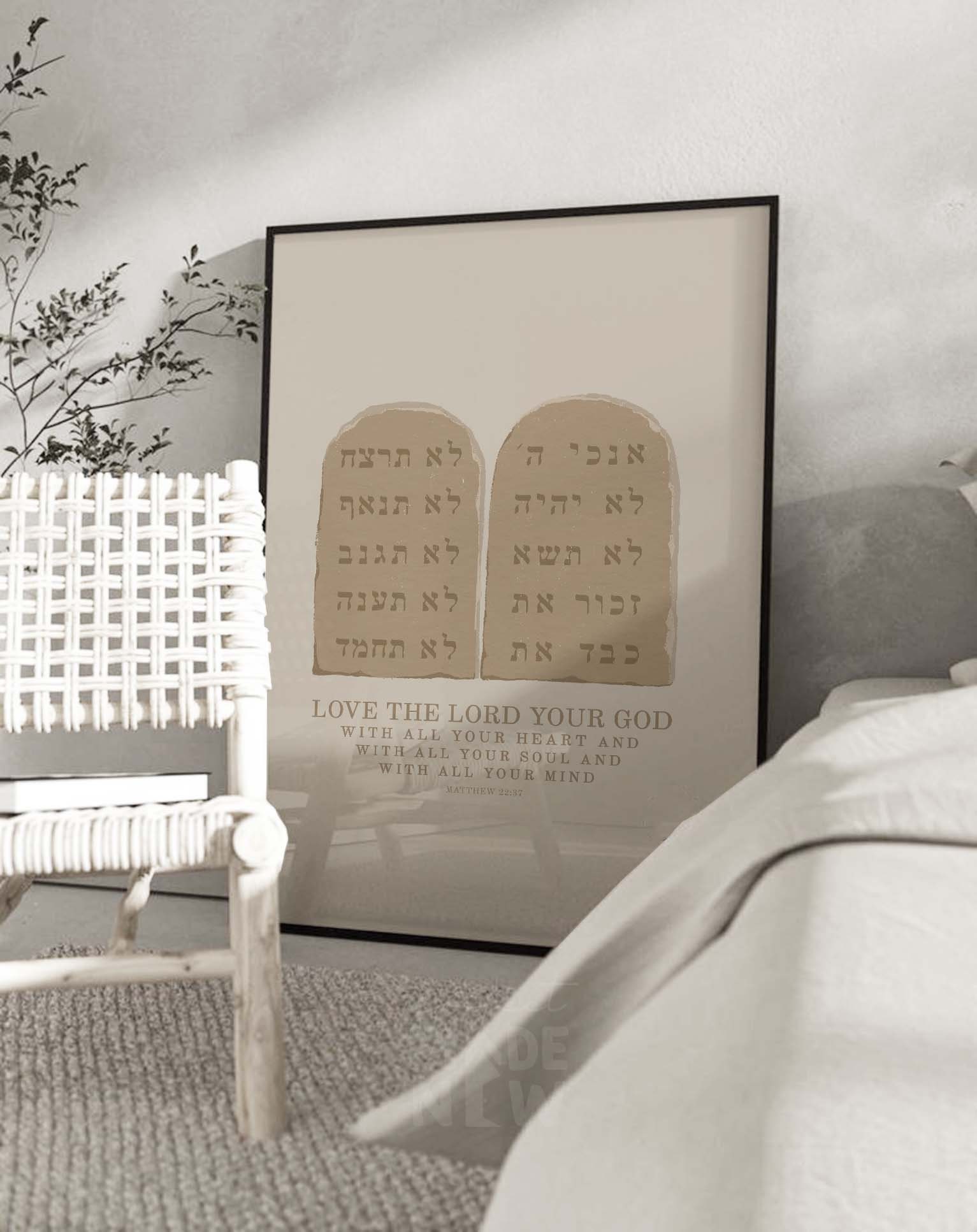 Ten Commandments DIGITAL DOWNLOAD, Jesus Commandment Bible Sketches ...
