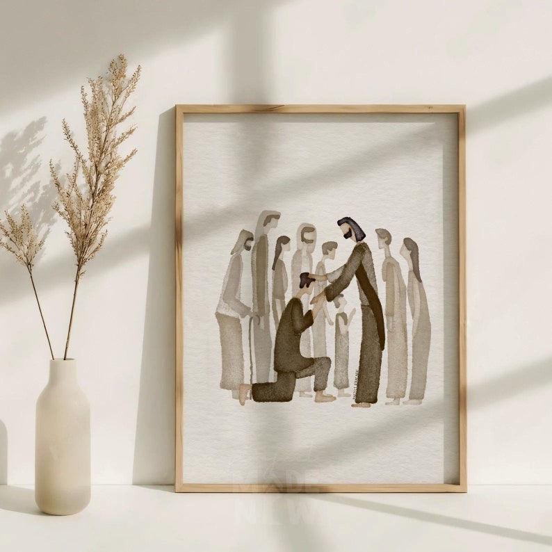 Jesus Heals a Leper DIGITAL DOWNLOAD, God Healing Christian Bible Art ...