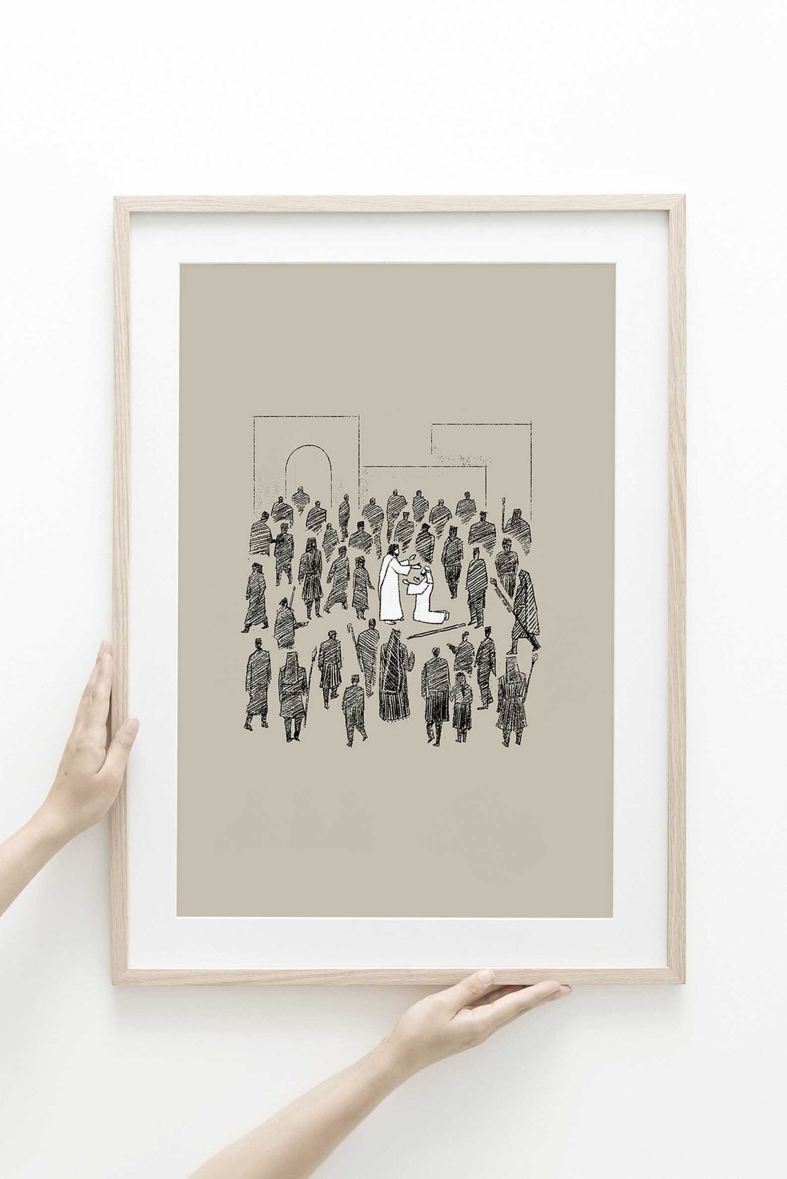 Jesus Heals Blindman DIGITAL DOWNLOAD, Jesus Healing Bible Art God ...
