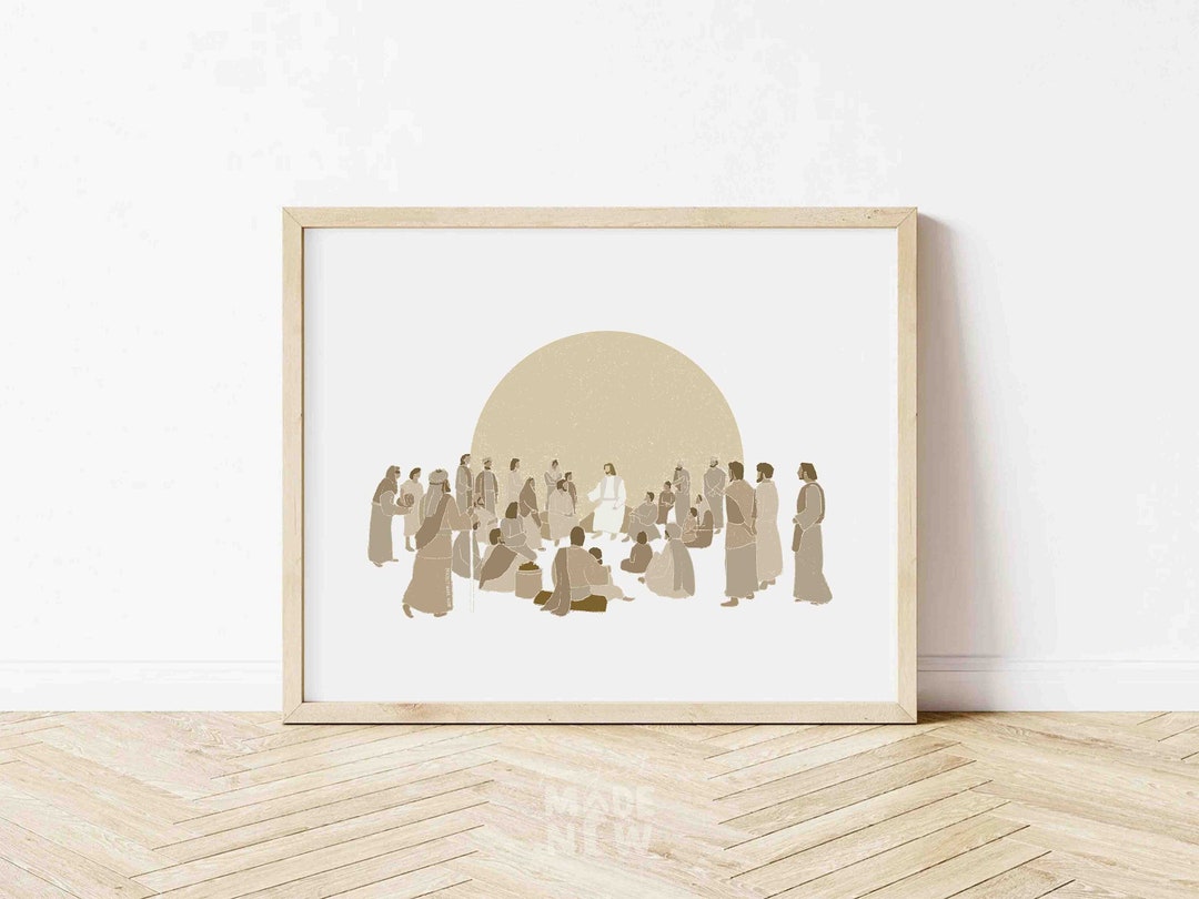 Sermon on the Mount DIGITAL DOWNLOAD, Jesus Christian on Mountain Bible ...