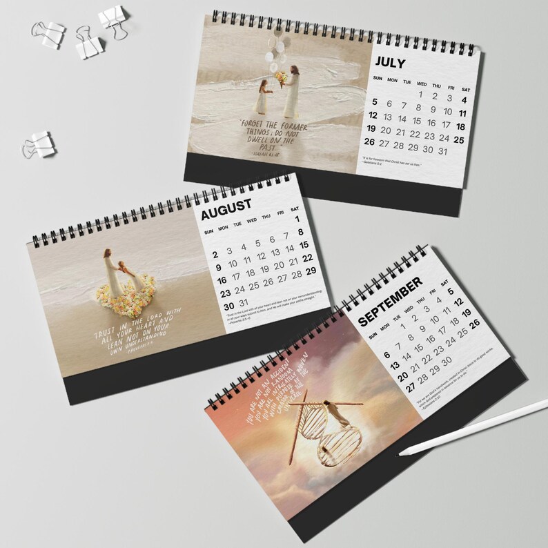 Christian 2026 Calendar Desk, LIMITED EDITION, Christian Artworks Jesus ...