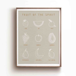 Fruit of the Spirit DIGITAL DOWNLOAD, Love Joy Peace, Christian Bible ...
