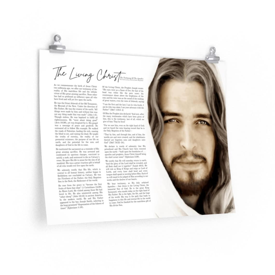 The Living Christ Jesus Christ Portrait Print Jesus | Etsy