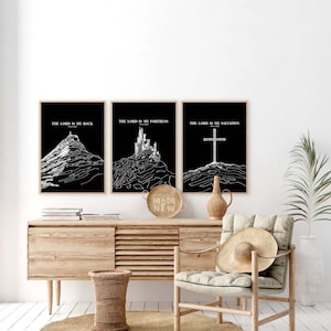 The LORD is My Rock DIGITAL DOWNLOAD, Set of 3 Psalm 18:2 Christian ...