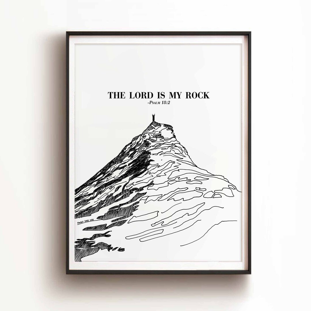 The LORD is My Rock DIGITAL DOWNLOAD, Psalm 18:2 Christian Modern ...
